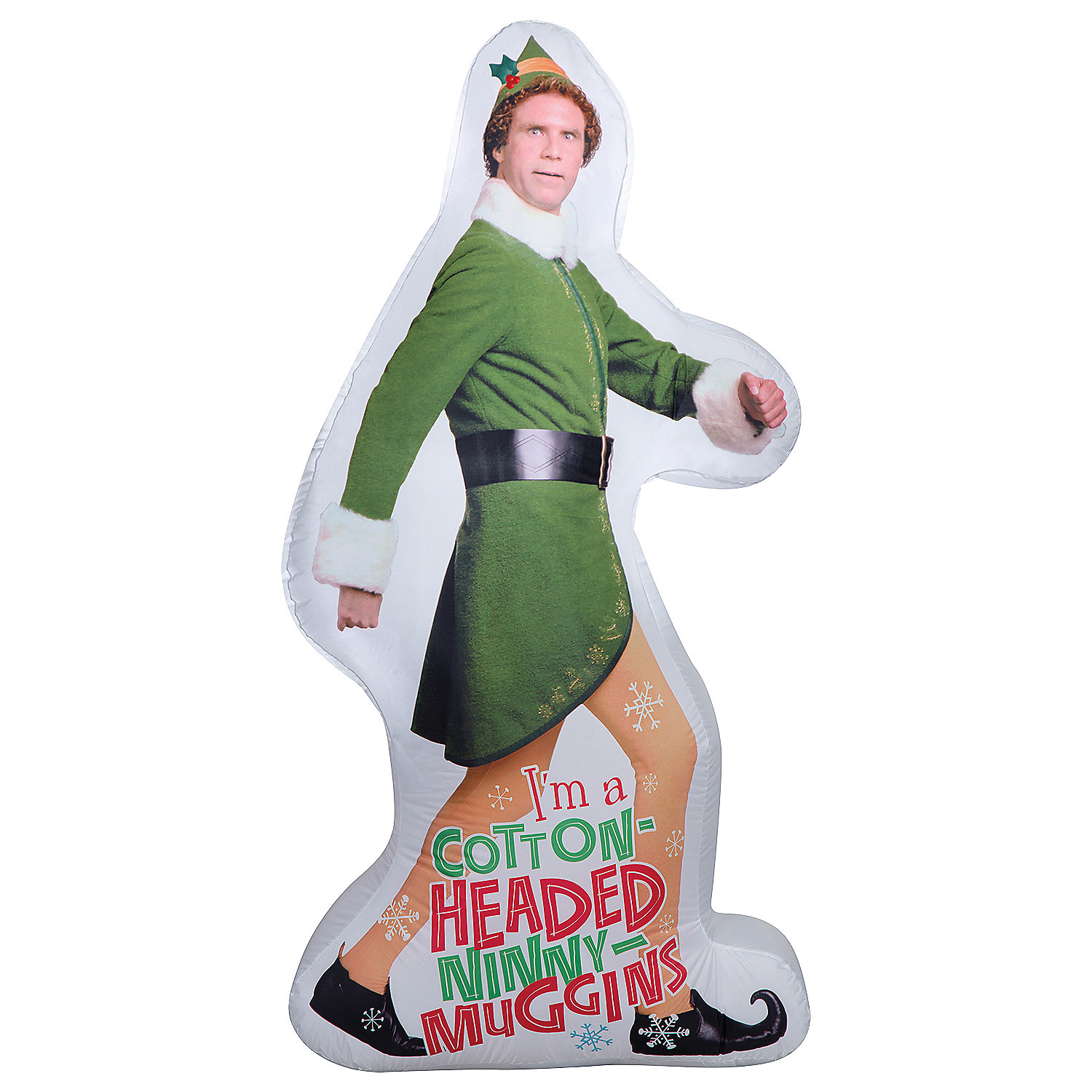 Airblown Buddy the Elf Strolling 72\ Inflatable Christmas Outdoor Yard ...