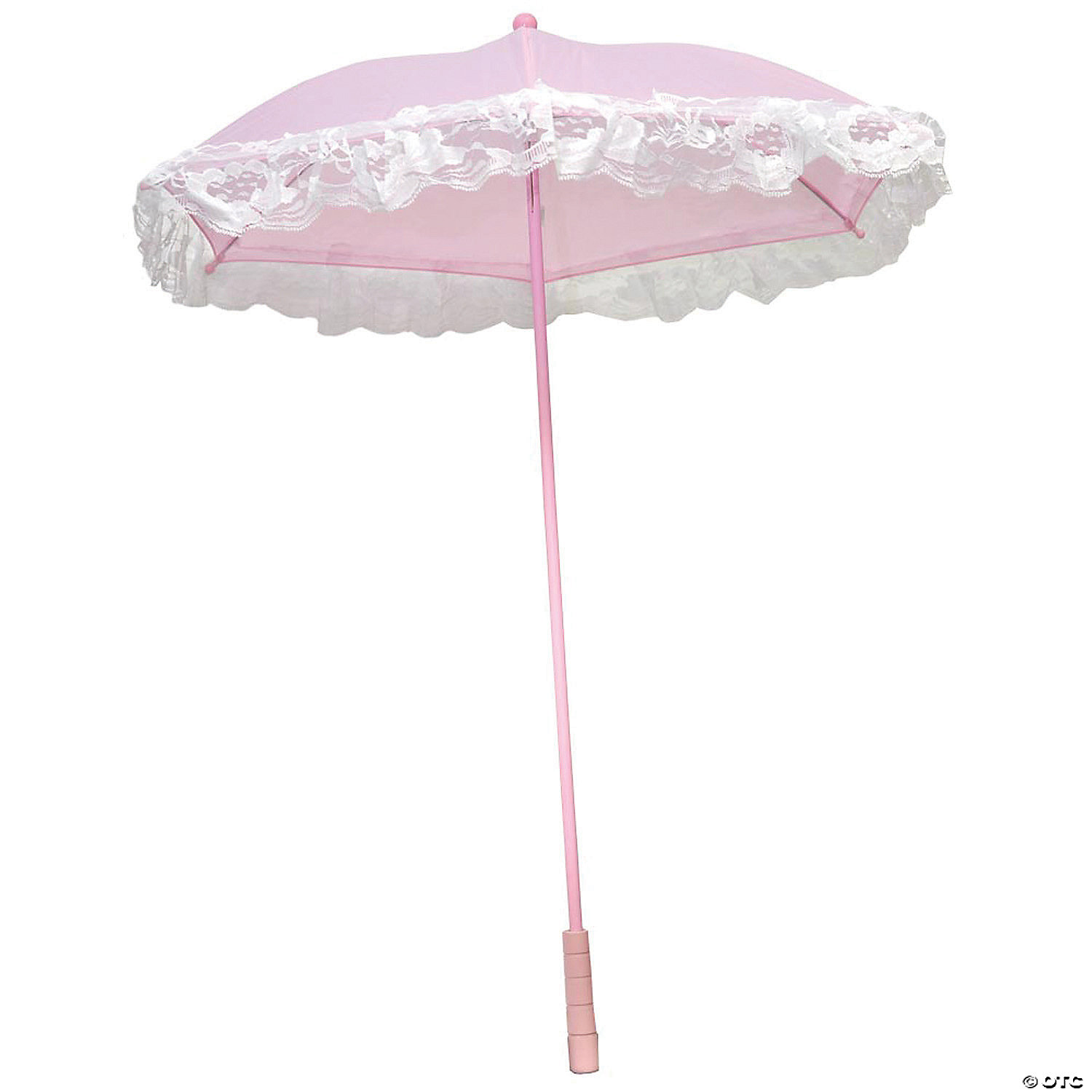 Nylon Ruffle Pink Parasol - CostumePub.com