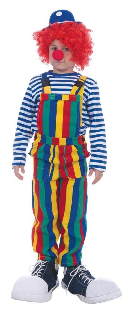 Striped Clown Overall Ch Sz10 Costume - CostumePub.com