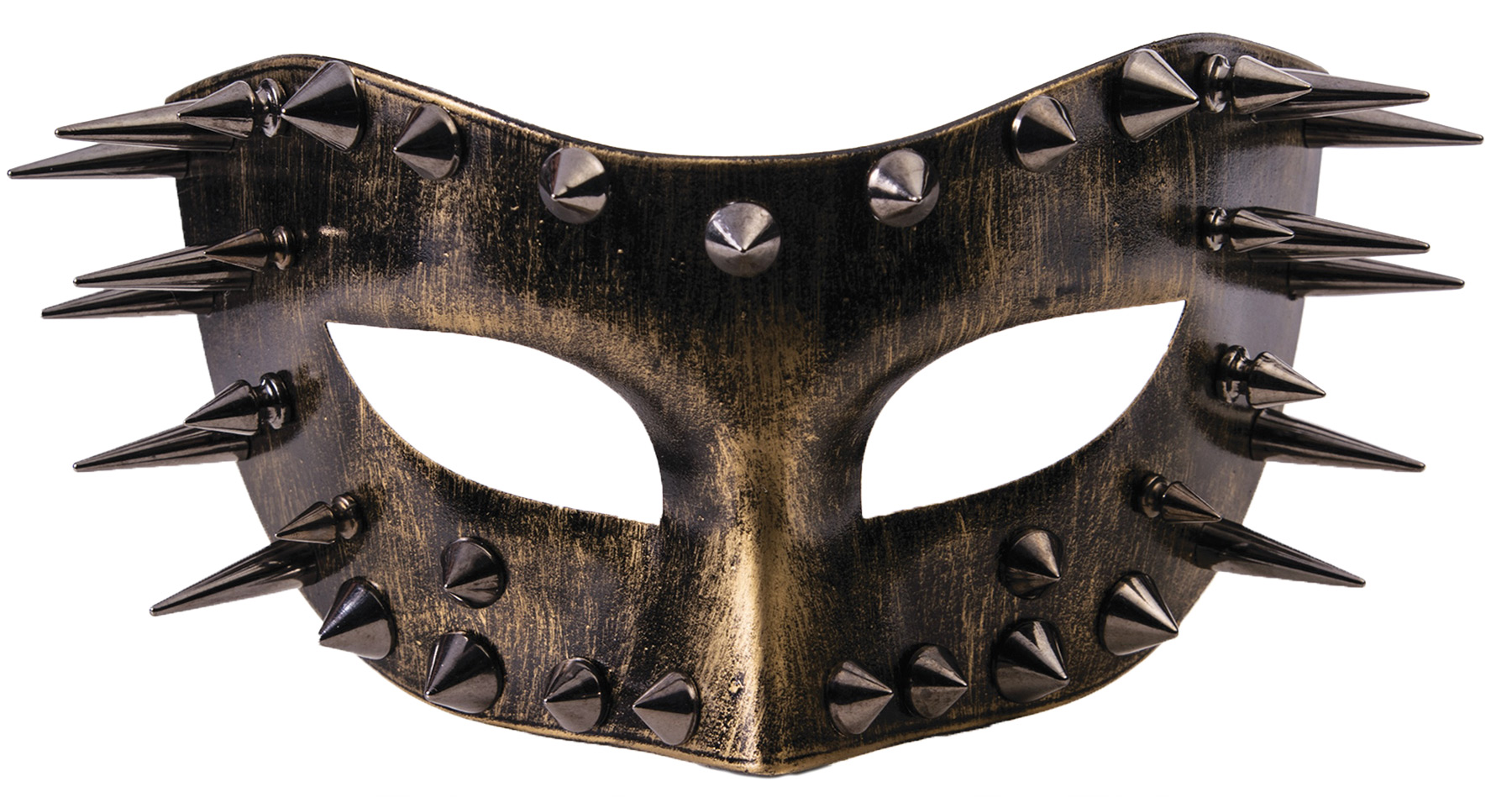 Adult Gold Spiked Steampunk Mask - CostumePub.com