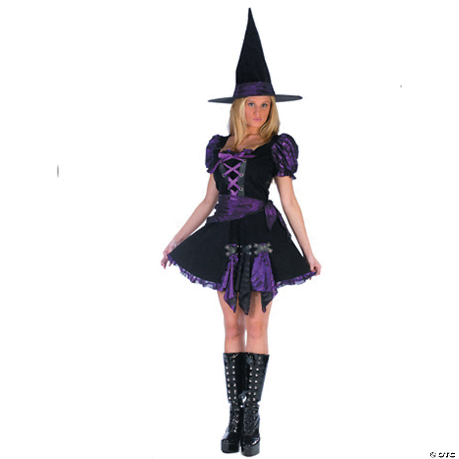 Women's Purple Punk Witch Costume - CostumePub.com