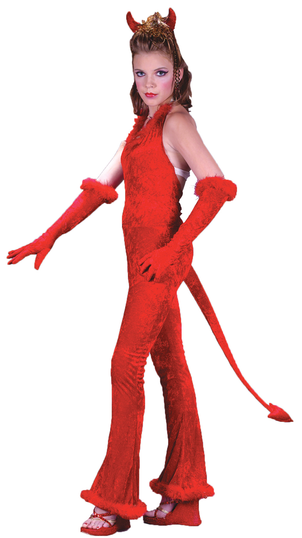 Devilish Devil Velvet Teen Costume