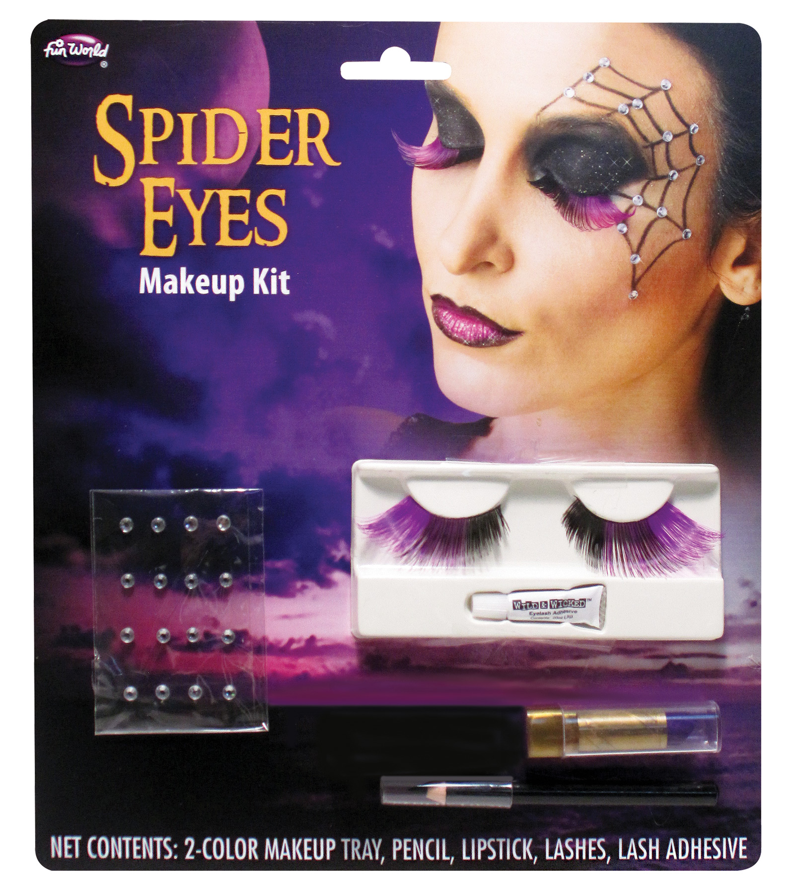 Spider Eye Lashes Makeup Kit - CostumePub.com
