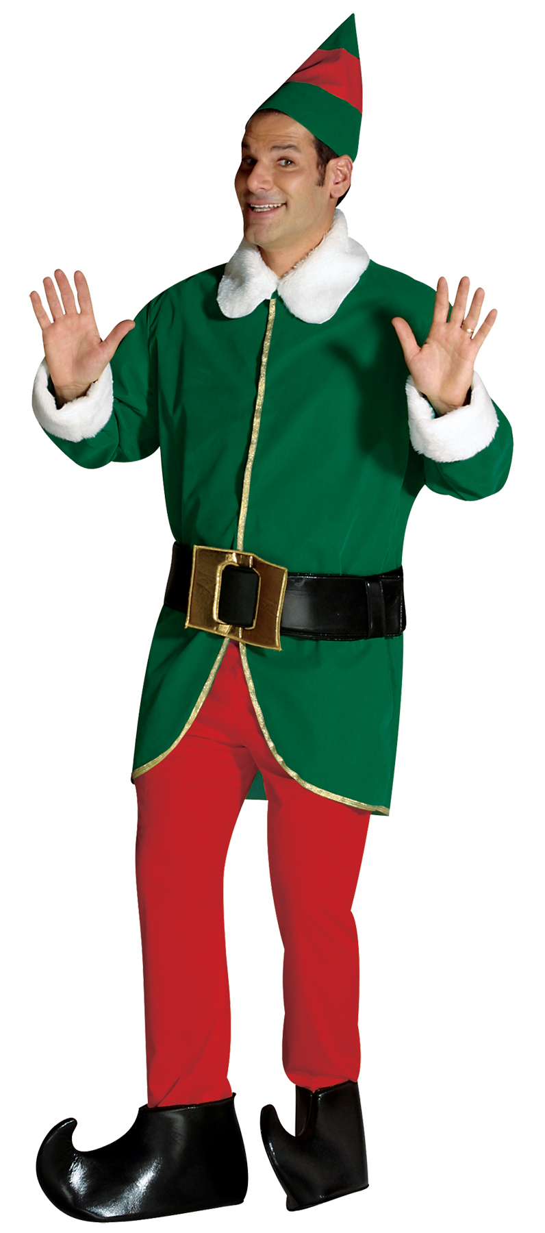 Elf Green Red Adult Costume - CostumePub.com