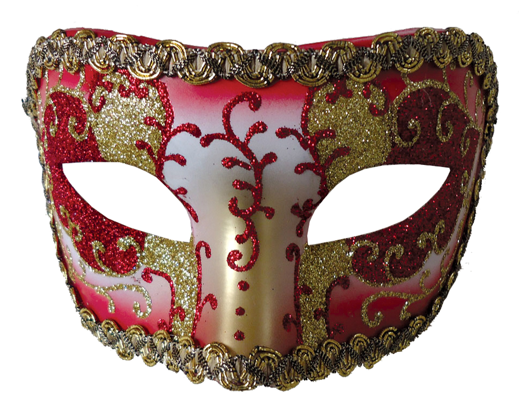 Red Opera Mask - CostumePub.com