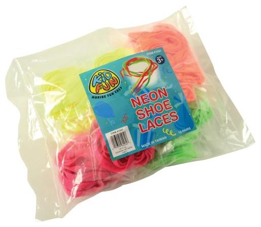 Neon Shoe Laces (Include 12 Units) - CostumePub.com